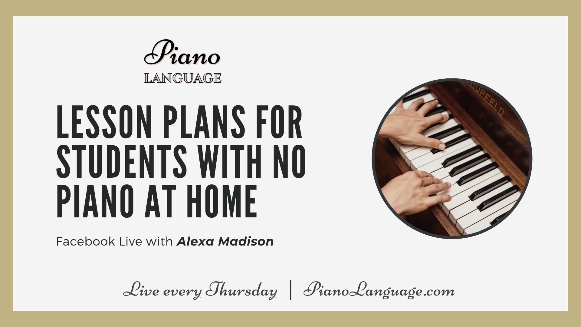 Livestream Show Notes #4: Lesson Plans for Students with No Piano